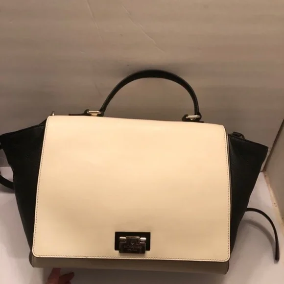 Kate spade colorblock trapeze leather bag